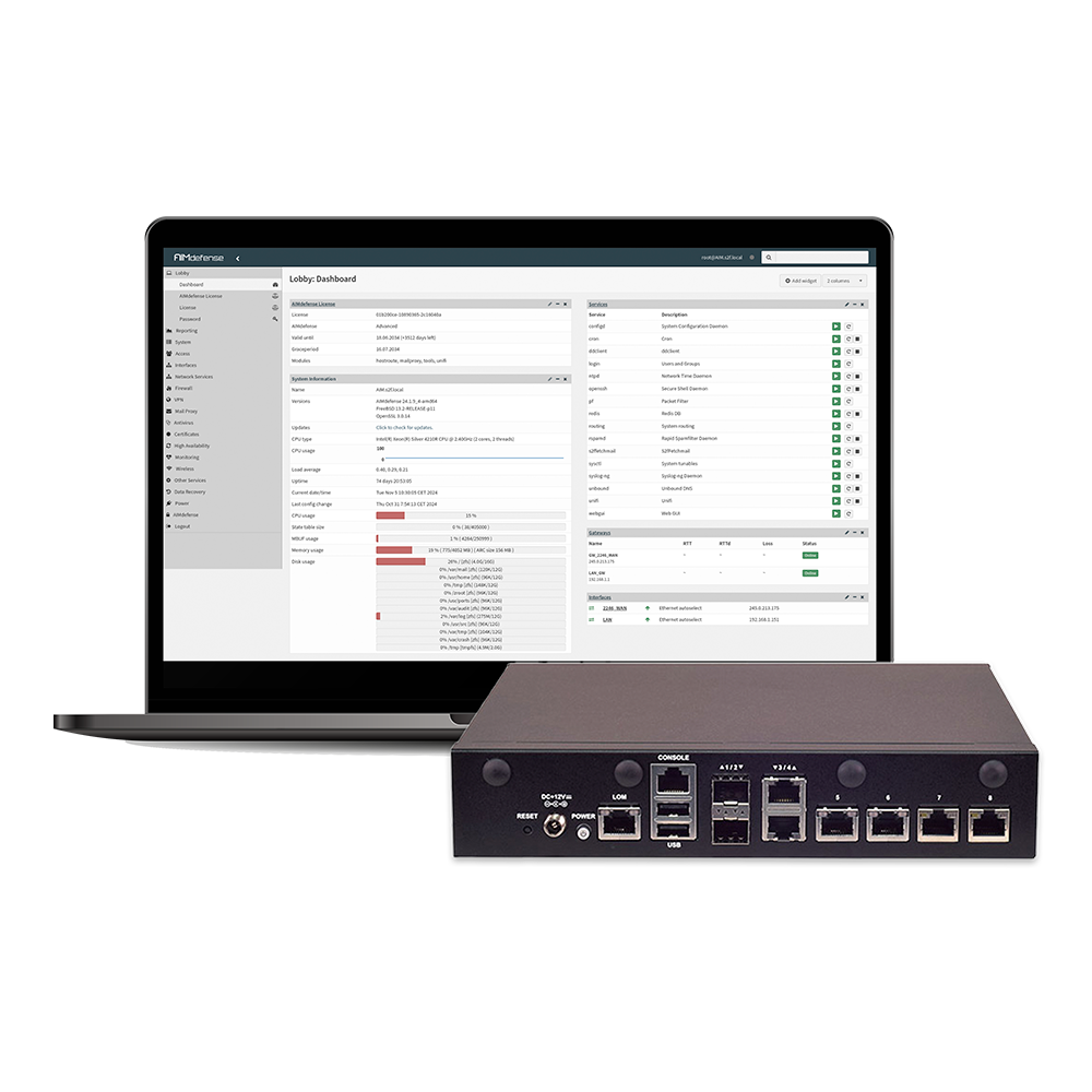 AIMdefense Firewall English - Secure 2 Fiber GmbH